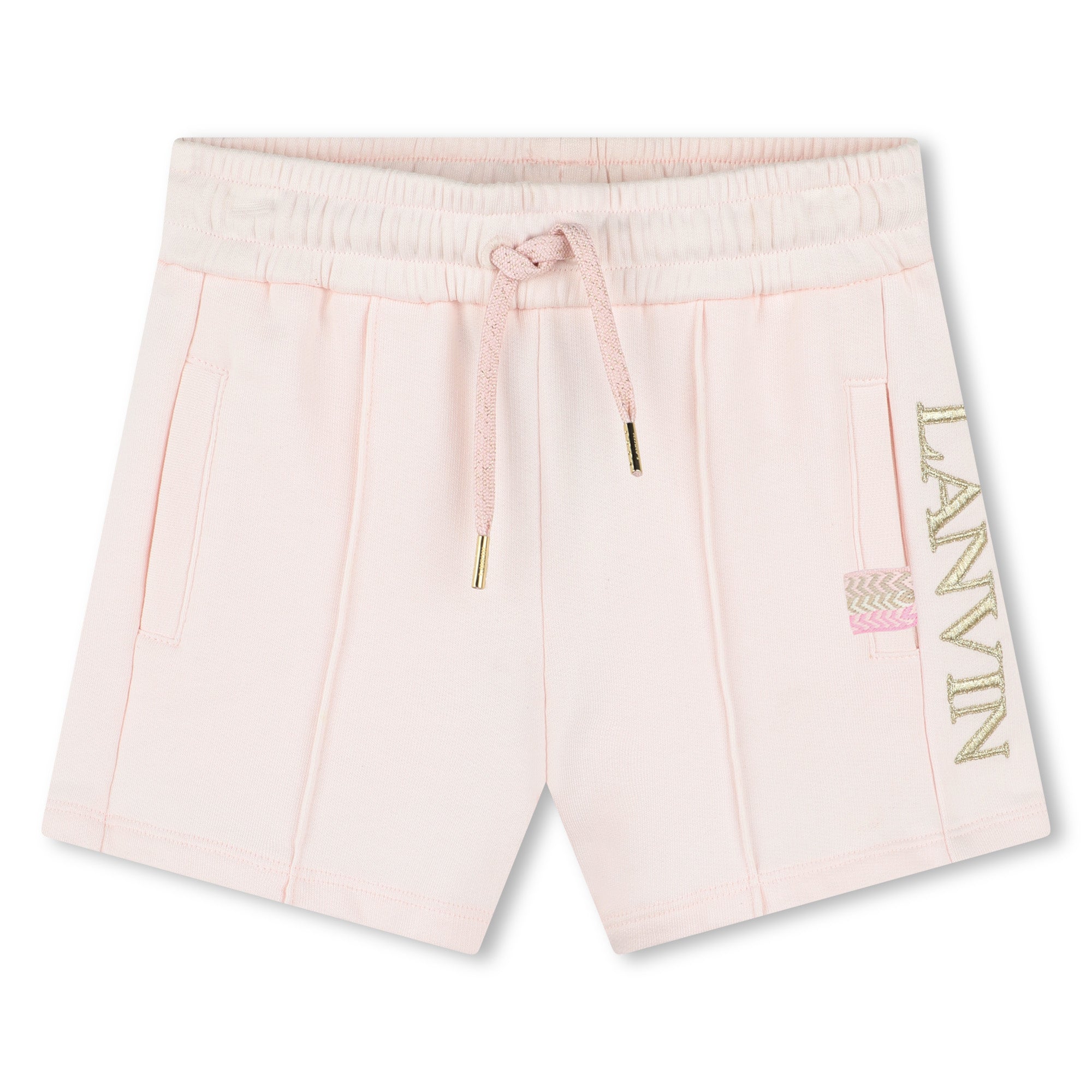Lanvin Shorts Embroided Logo Pink – Mio Mondo